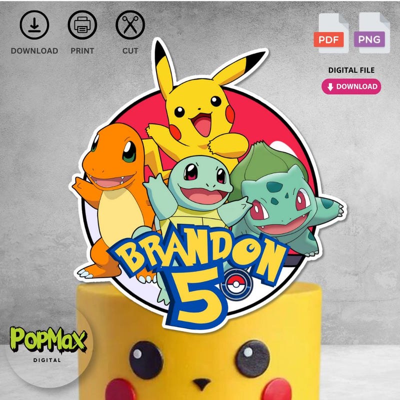 Pokemons Cake Topper - Etsy