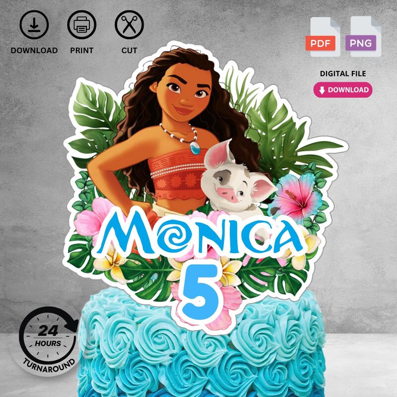 Moana Cake Topper - Etsy