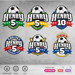 Personalized Printable Birthday Cake Topper | Digital File for Soccer ...