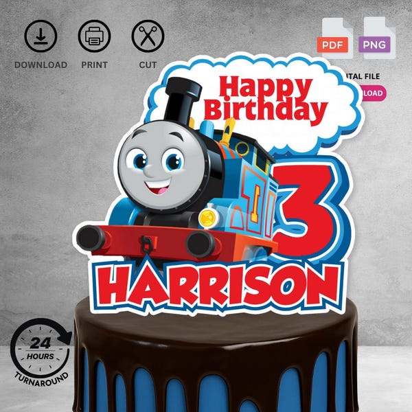 Train Cake Topper - Etsy