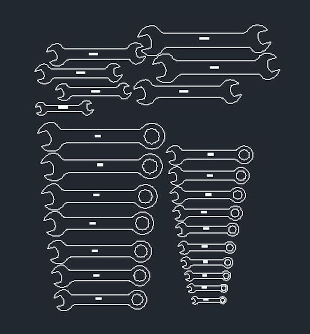 Spanner Set Combination DXF 6mm to 22 Mm - Etsy
