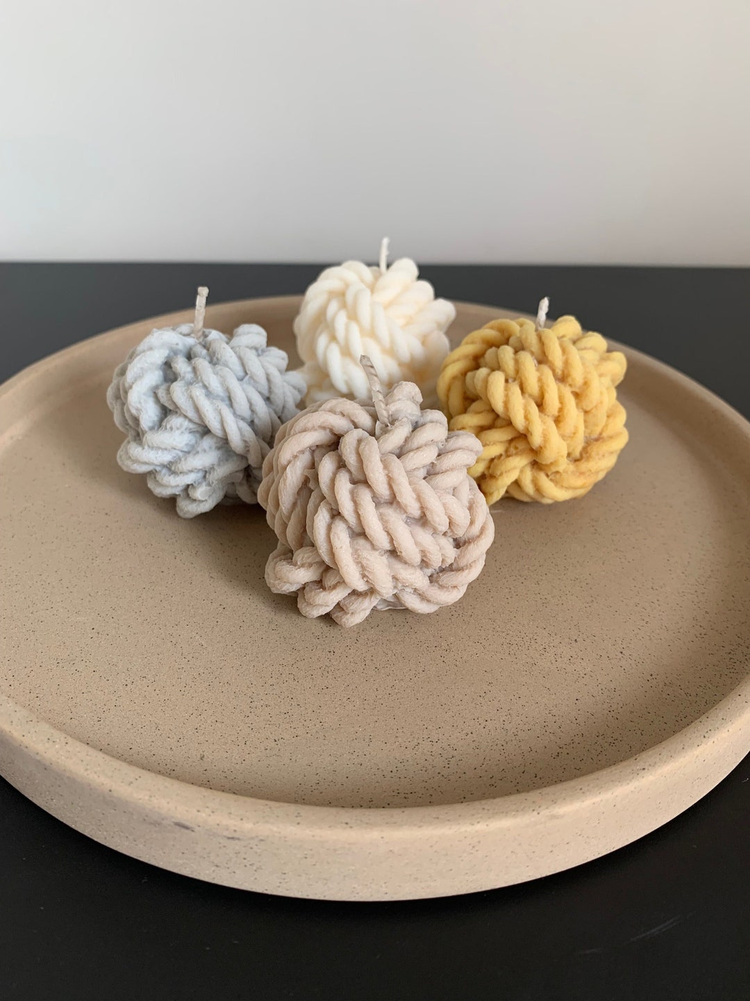 Lio Handmade Soy Wax Candle Knot Shaped Candle - Etsy