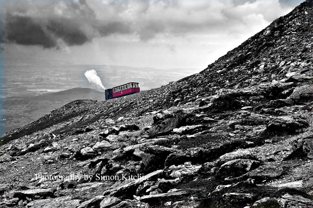 Photo of the Snowdon Mountain Railway Arriving at Snowdon Summit in ...