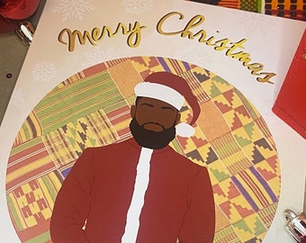 Black Greeting Cards / African American Christmas Card / - Etsy
