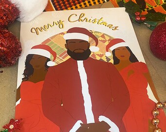Black Greeting Cards / African American Christmas Card / - Etsy