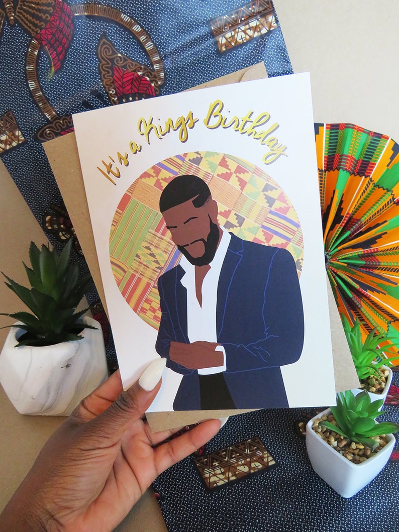Black Man Birthday Card, Black Man, Black Greeting Cards, Classy ...