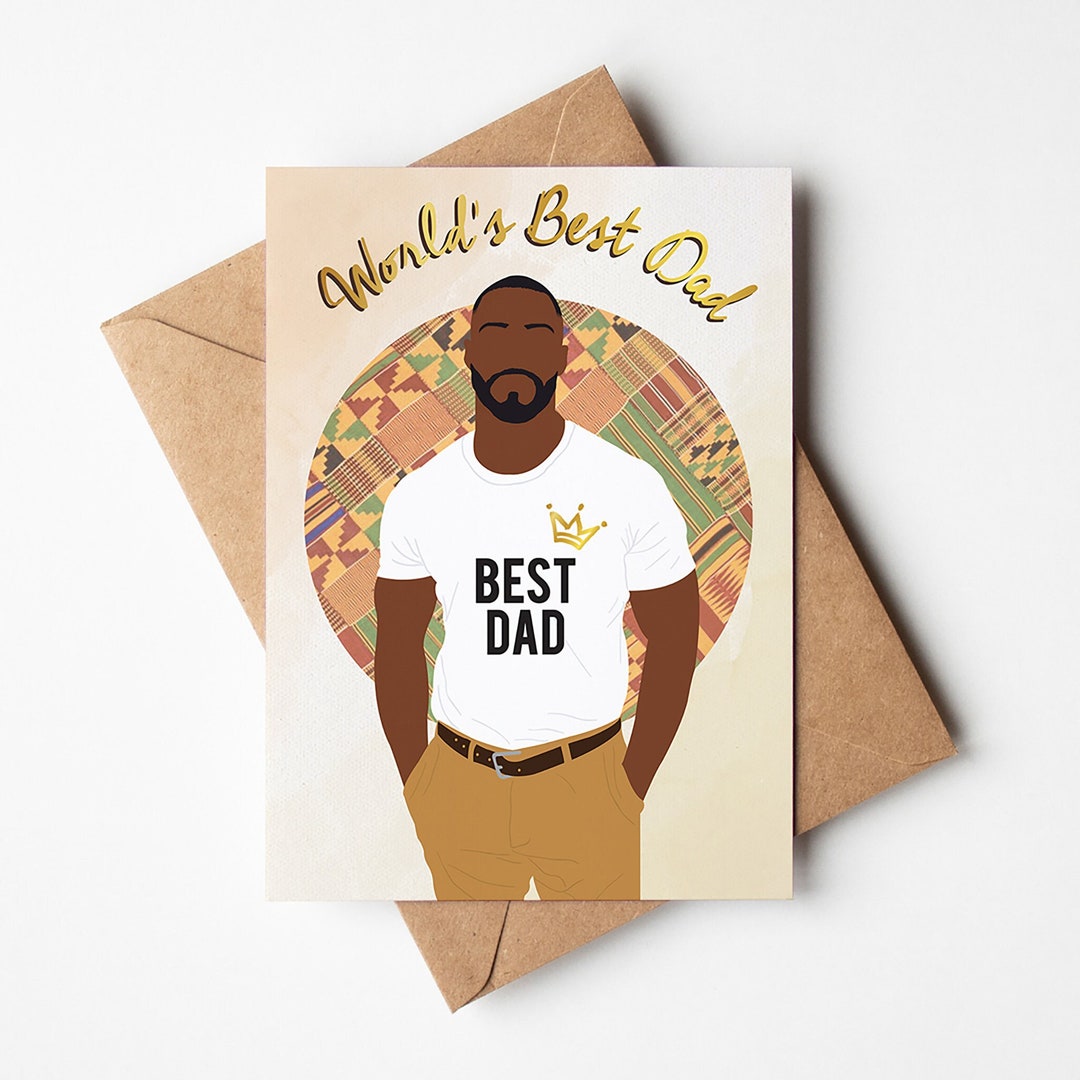 Black Father's Day Card, Best Dad, Black Father, Classy, Ethnic ...