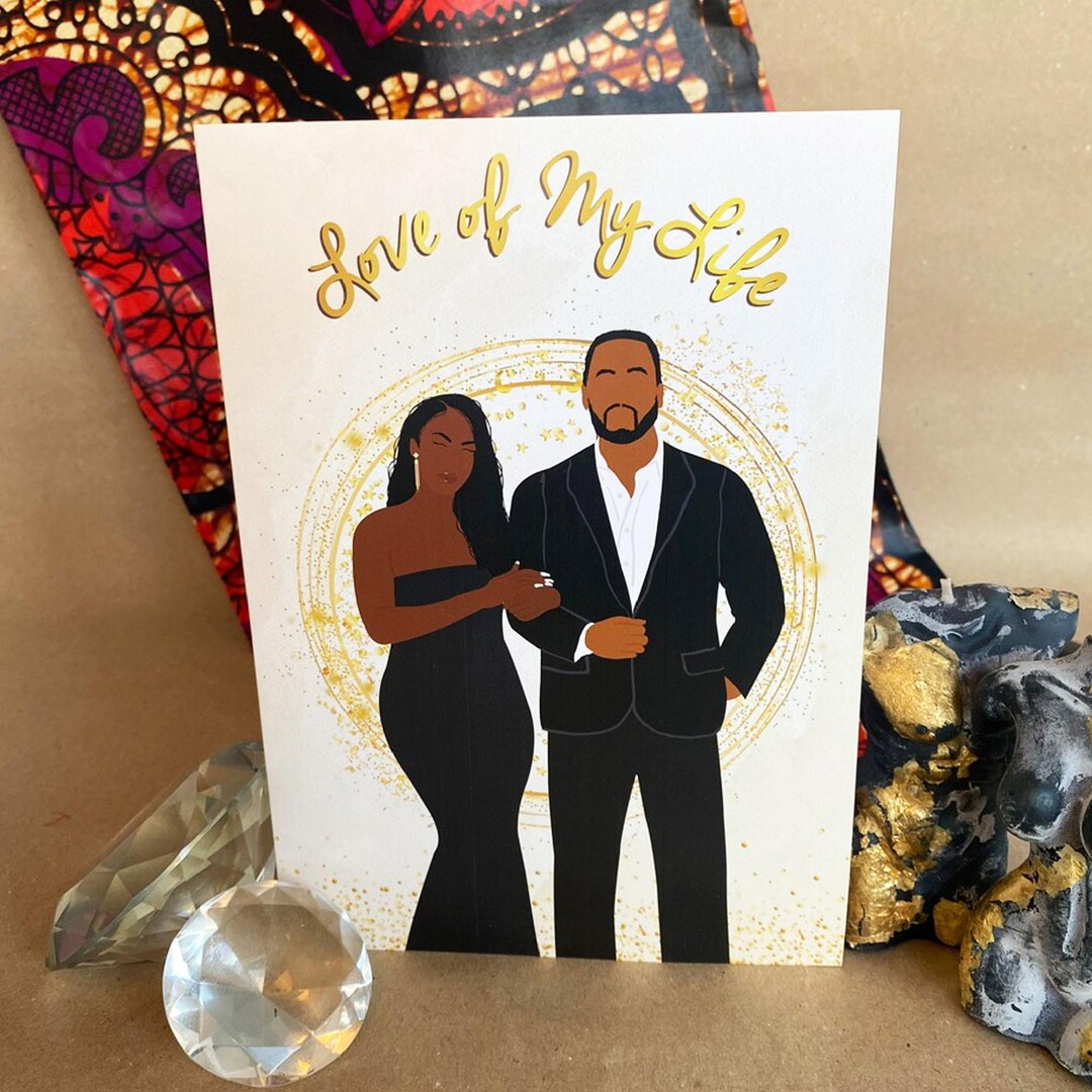 Love of My Life Couple Card, Black Couple, Black Love, Classy, Ethnic ...