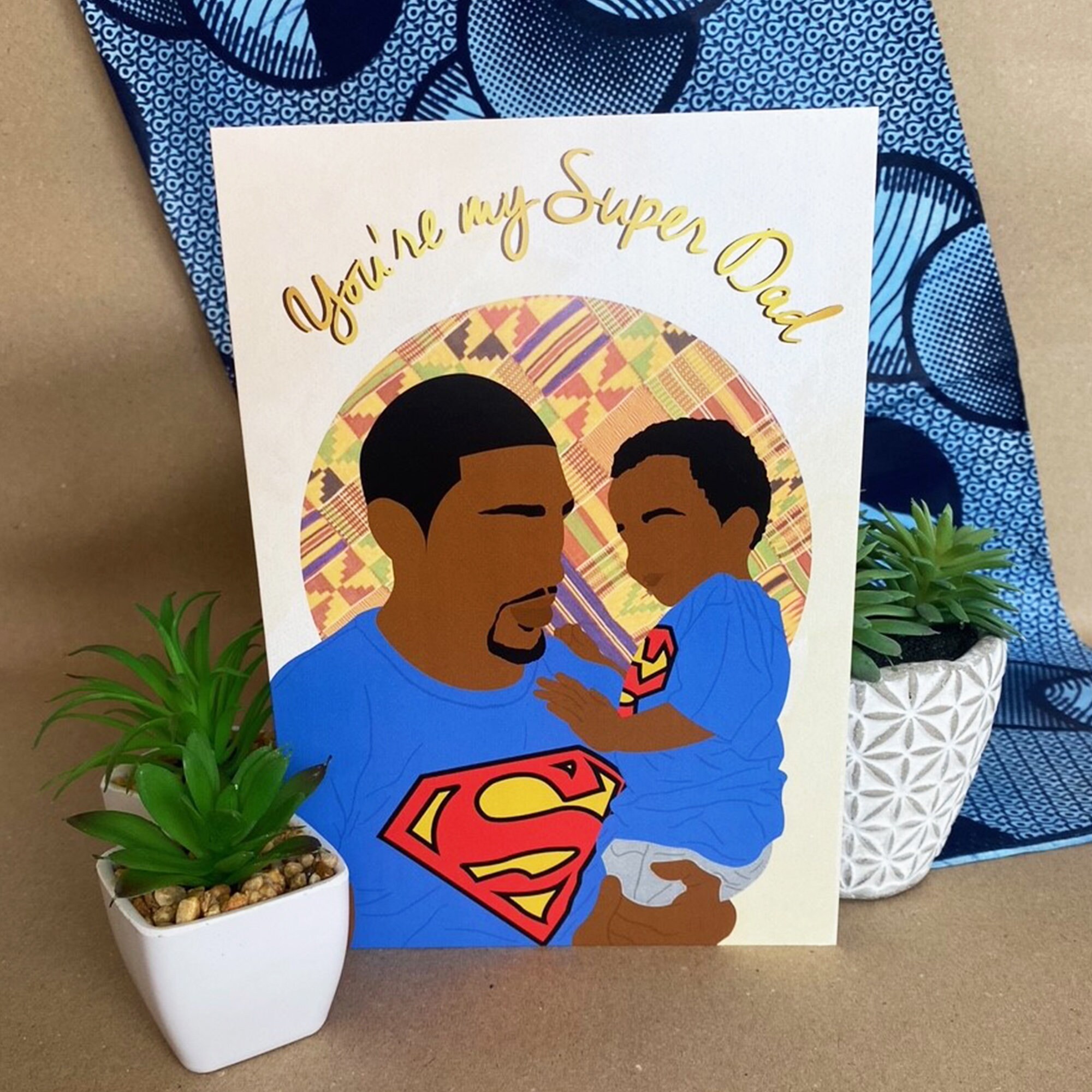 Black Father's Day Card, Super Dad, Boy Dad, Black Father, Classy ...