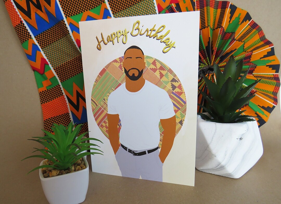 Black / Mixed Race Man Birthday Card, Black Man, Black Greeting Cards ...