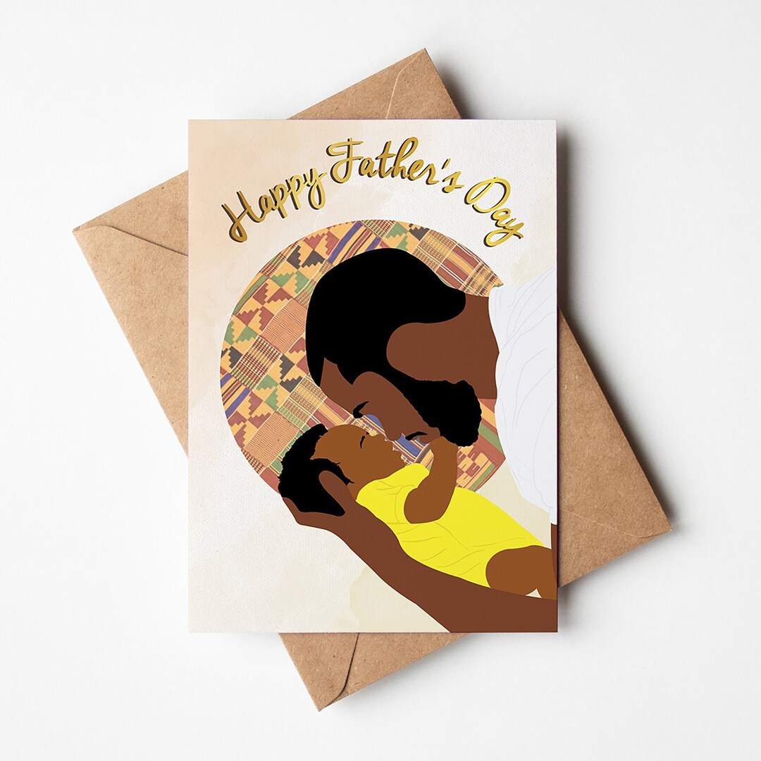 Black Father's Day Card, First Time Daddy, Black Father, Classy, Ethnic ...