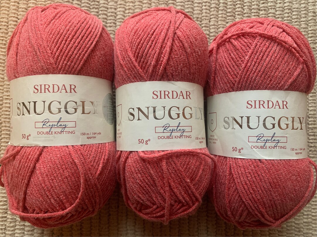 Sirdar Snuggly Replay Yarn, 50g, 3 Pack Red Rocket - Etsy