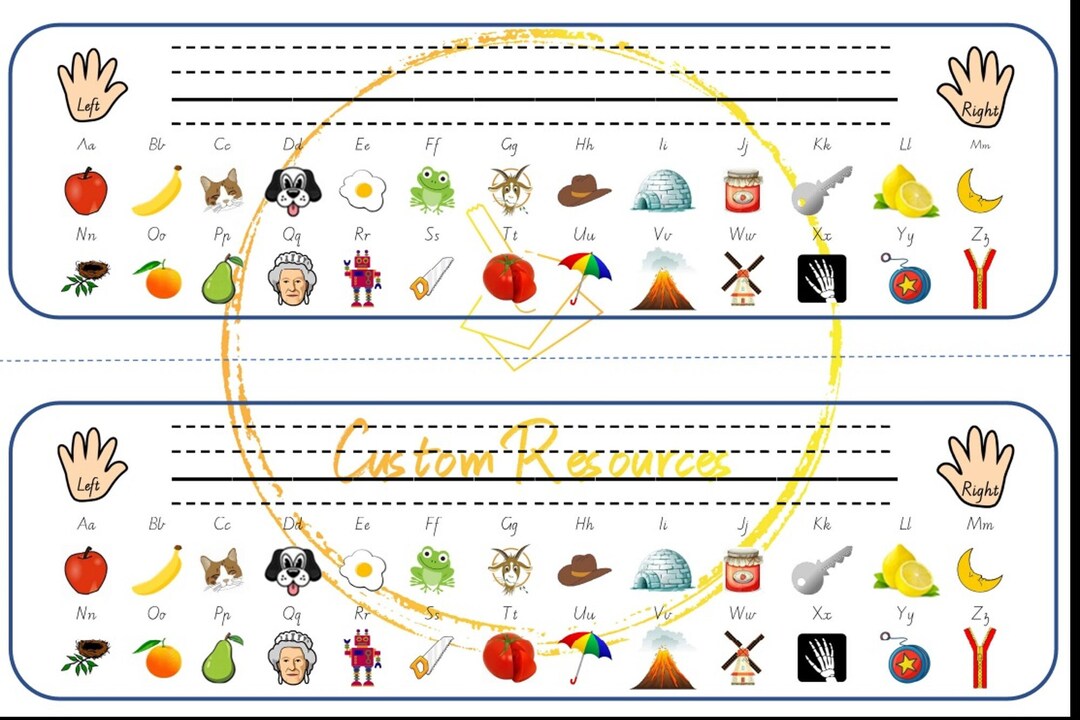 ABC Writing / Sound Card Prompts Table Cards - Etsy