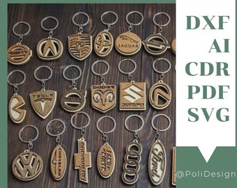 Car Keychain Dxf - Etsy