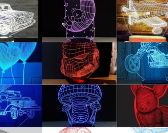 Acrylic Led Lamp Dxf - Etsy