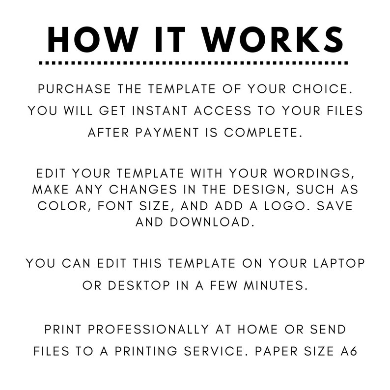 Basic Thank You Card/editable/business Template/customer - Etsy