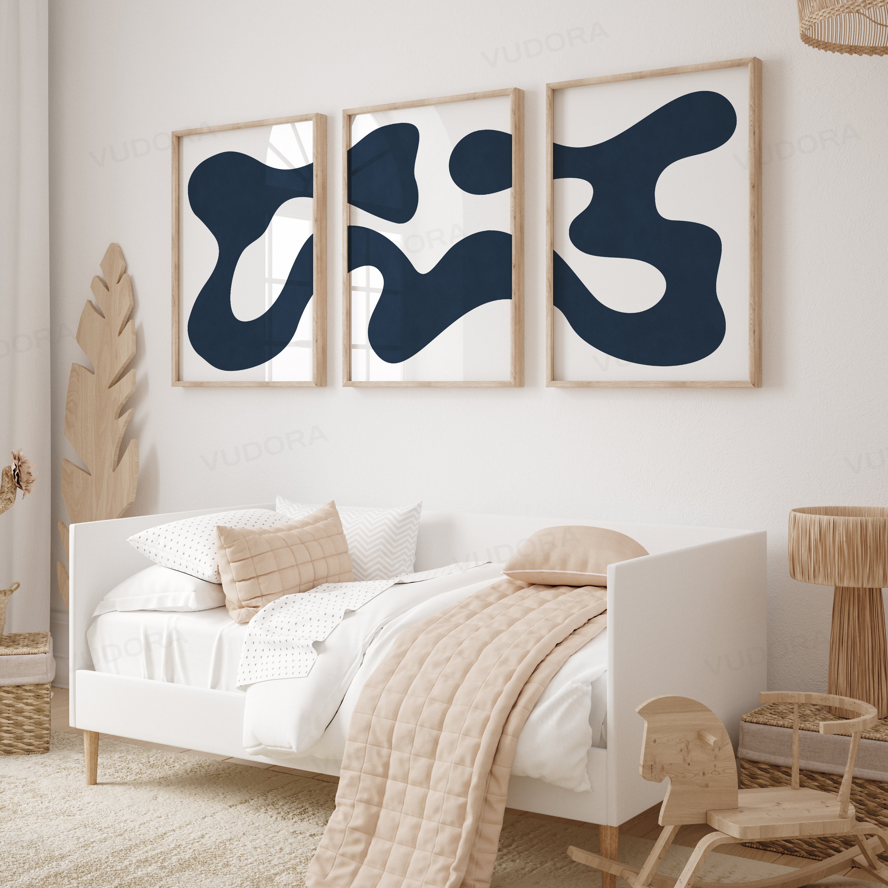 Printable Blue Art Set of 3 Prints Wall Art Prints - Etsy