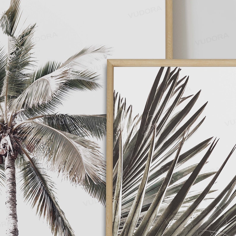 Palm Tree Poster, Palm Tree Photo, Set of 2 Prints, Tropical Wall Art ...