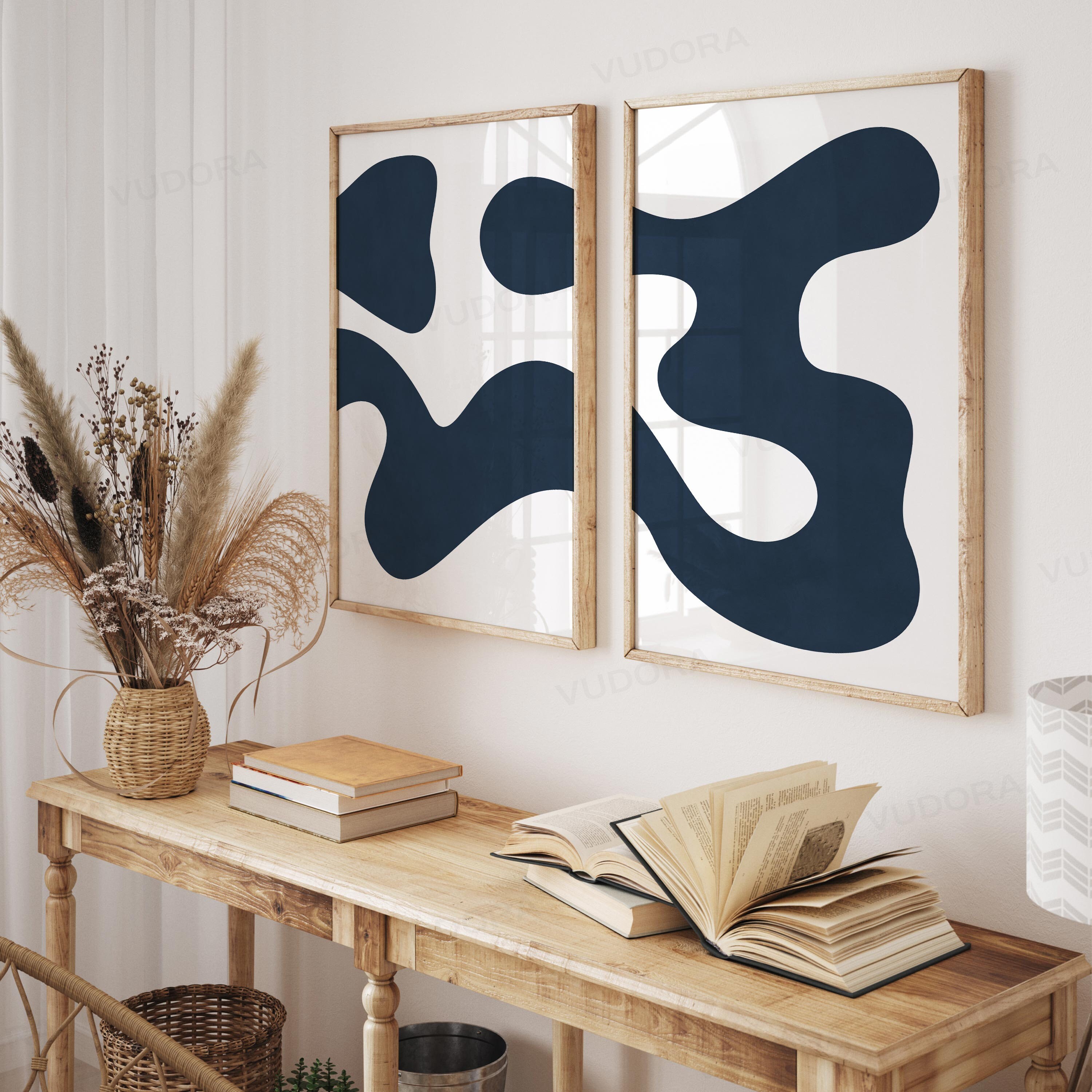 Printable Blue Art Set of 3 Prints Wall Art Prints - Etsy