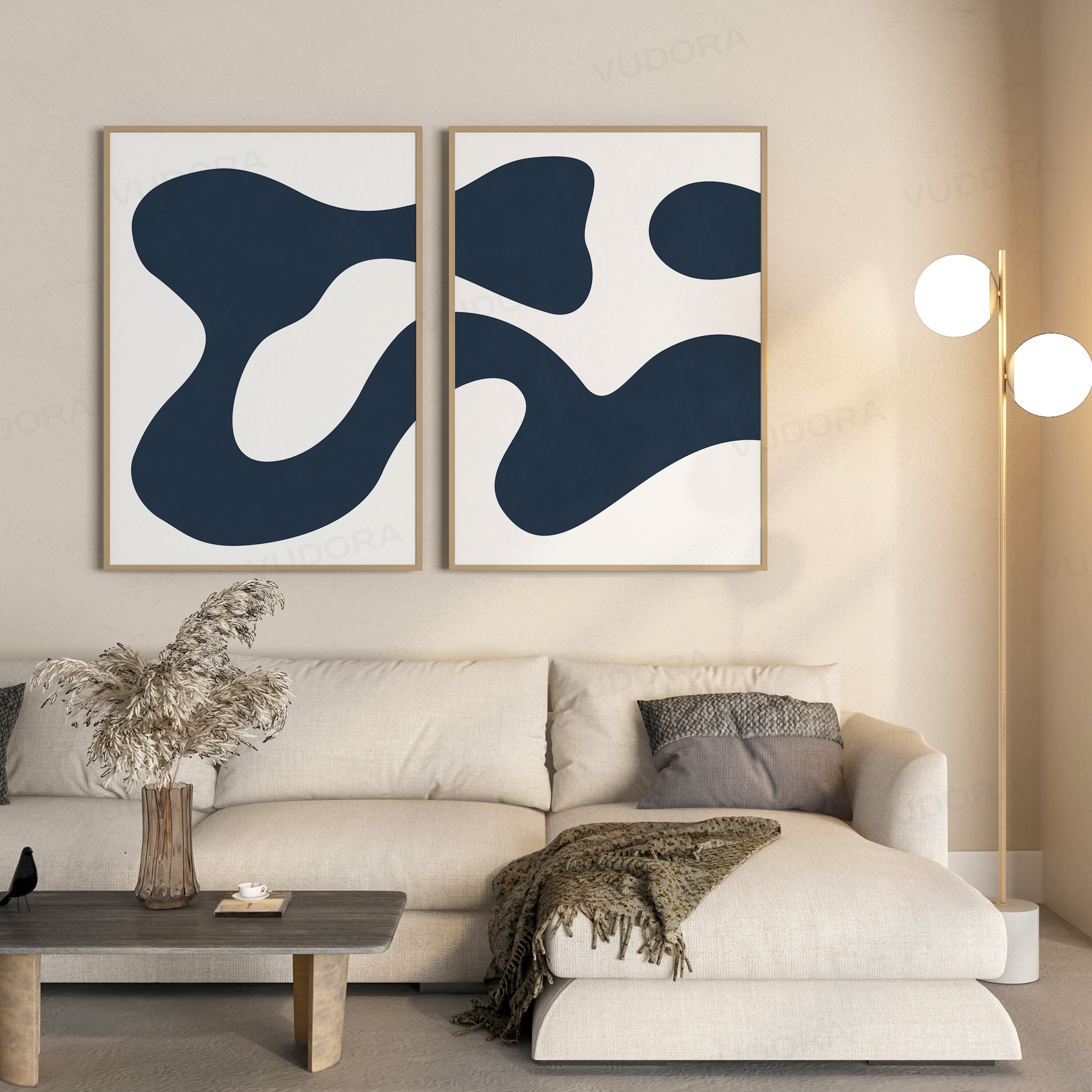 Printable Blue Art Set of 3 Prints Wall Art Prints - Etsy