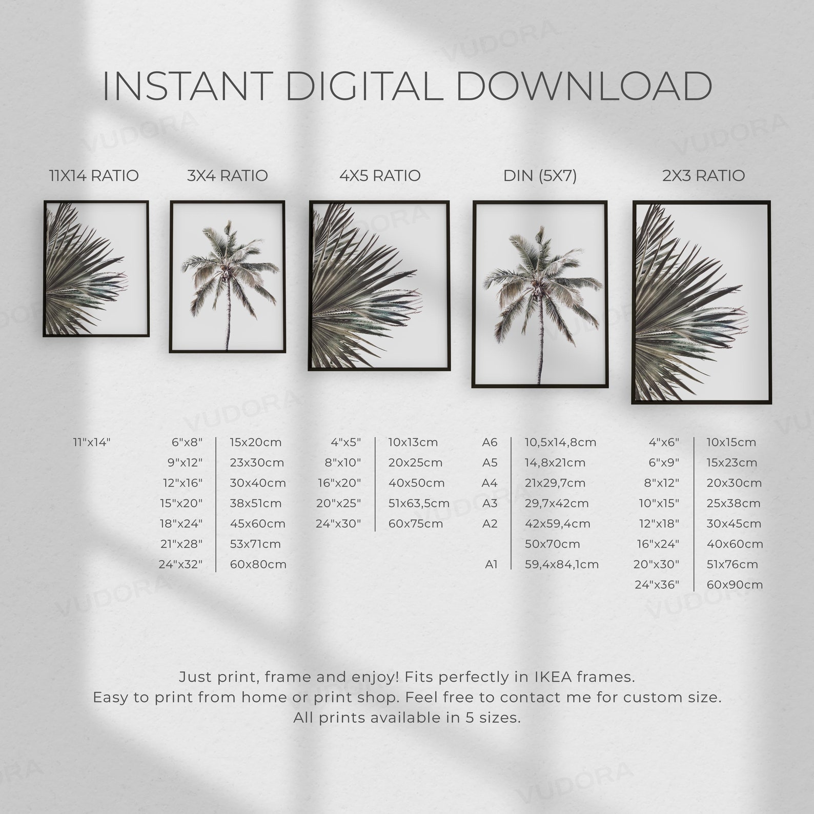 Palm Tree Poster, Palm Tree Photo, Set of 2 Prints, Tropical Wall Art ...