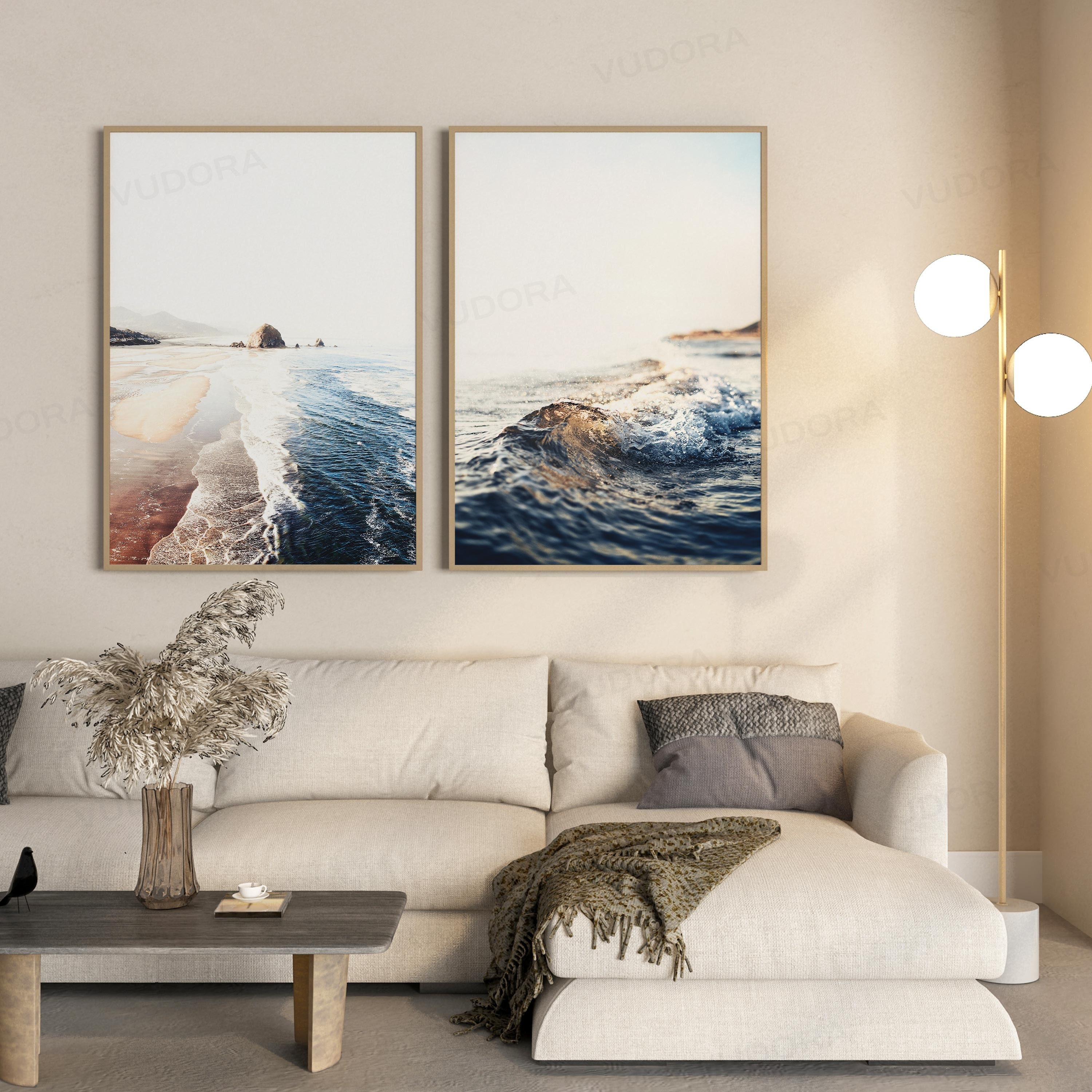 Coastal Beach, Boho Decor, Landscape Poster, Boho Print, Neutral Wall ...