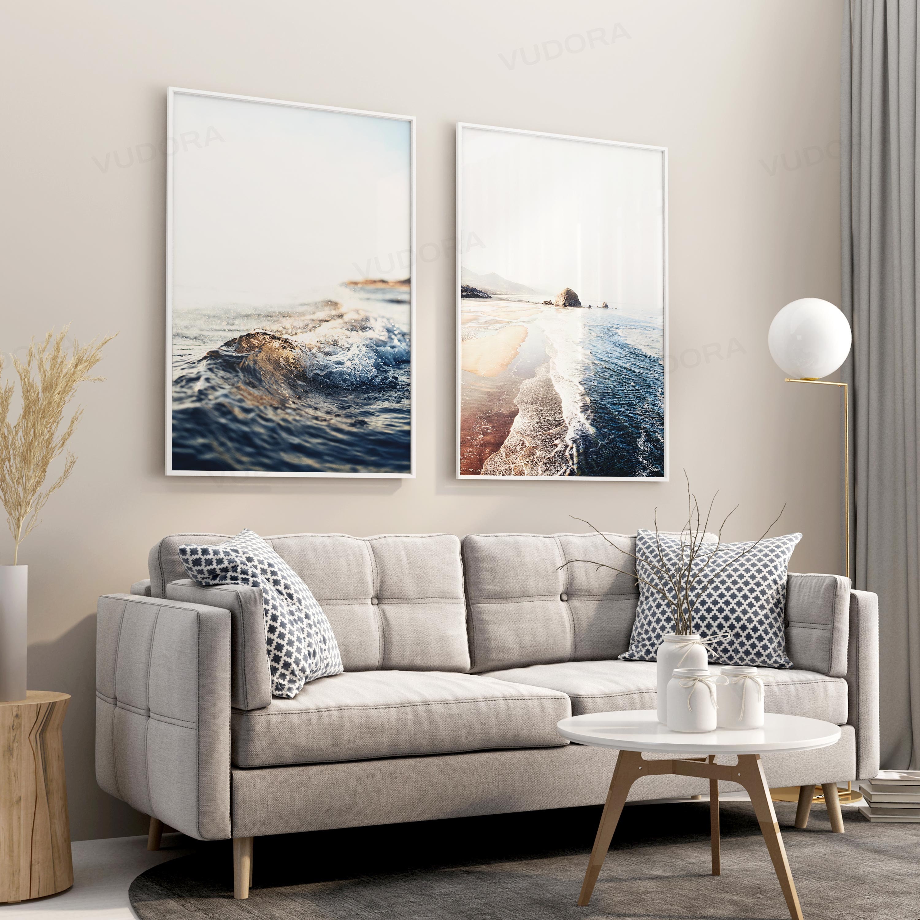 Coastal Beach, Boho Decor, Landscape Poster, Boho Print, Neutral Wall ...