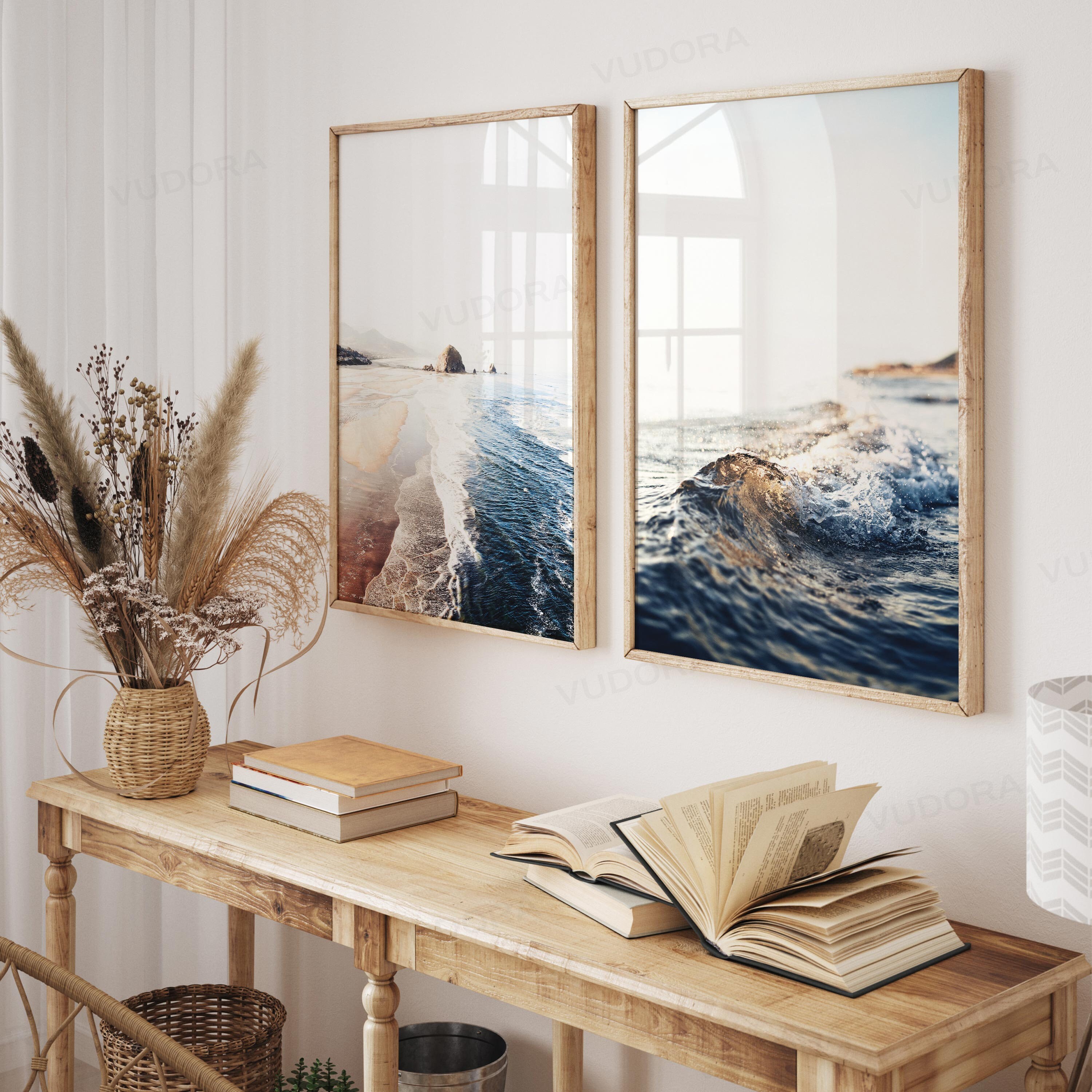 Coastal Beach, Boho Decor, Landscape Poster, Boho Print, Neutral Wall ...