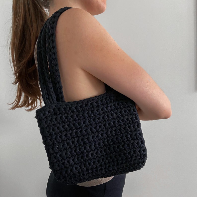 Crochet Chunky Bag Pattern, Crochet Shoulder Purse, Crochet Two Strap ...