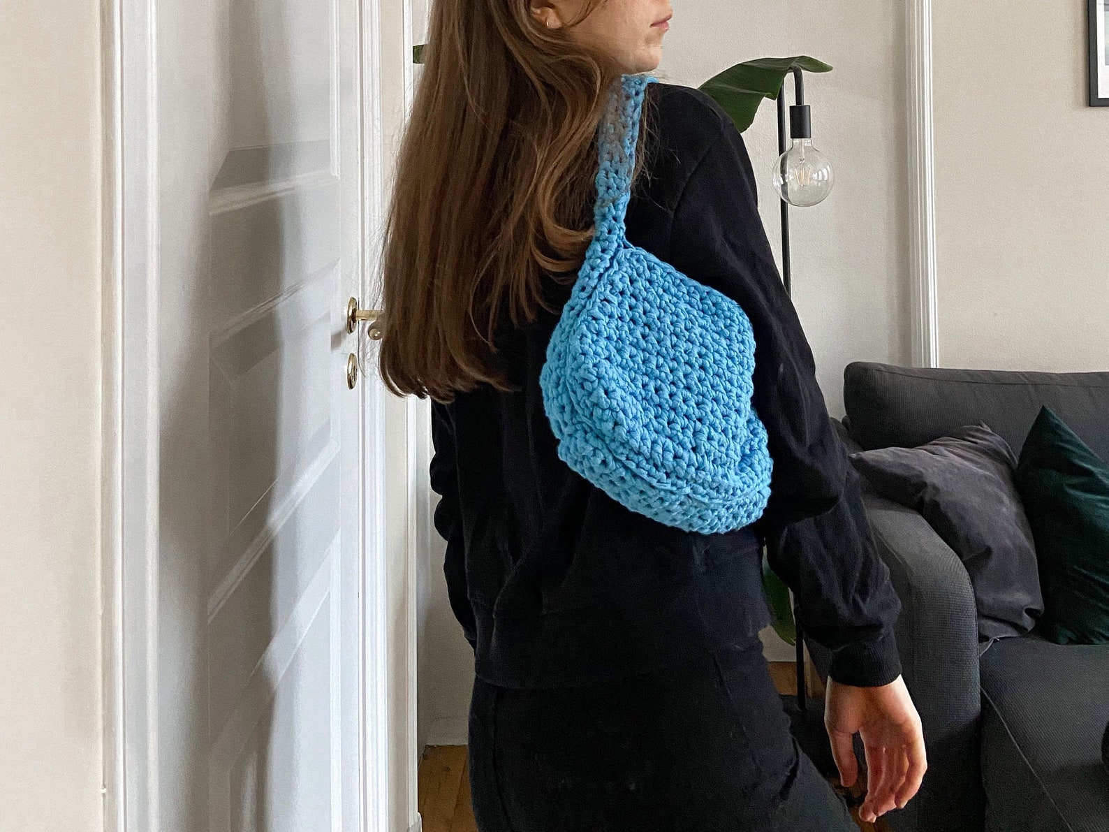 Crochet Shoulder Purse Pattern, Crochet Chunky Bag, Chunky Yarn Purse ...