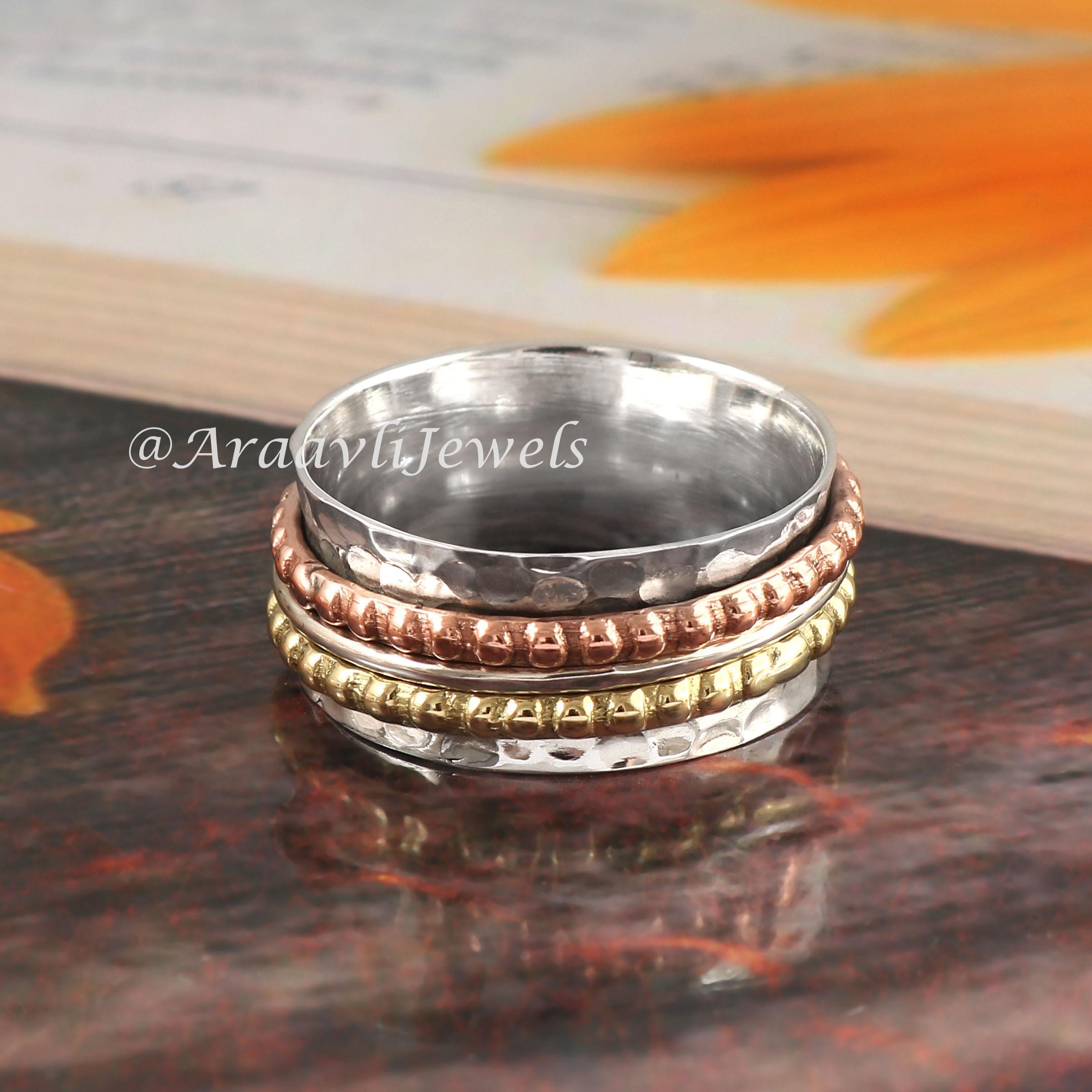 Dazzling Spinning Ring, 925 Sterling Silver Ring, Narrow Band ...