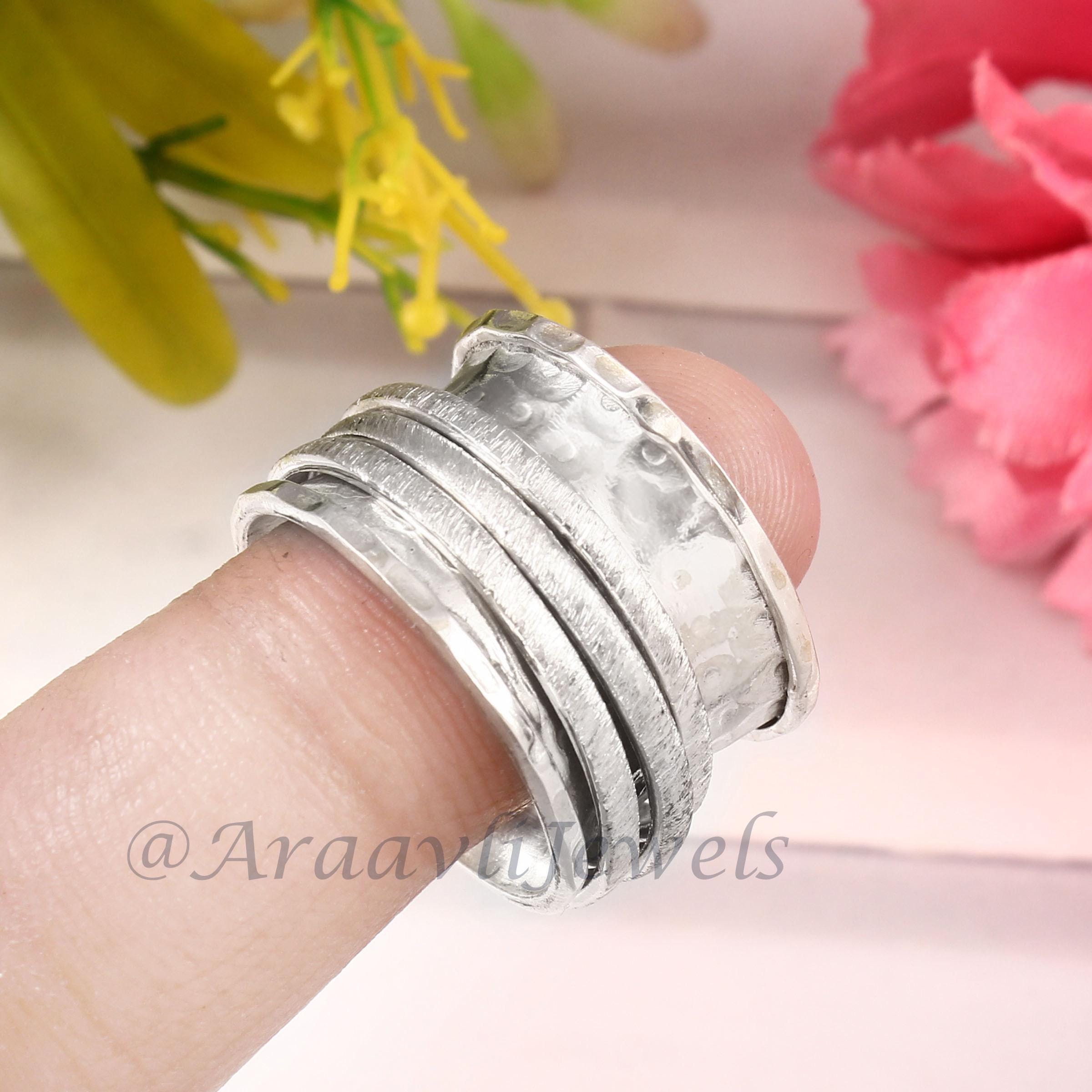Meditation Spinner Ring, Sterling Silver Spinning Ring, Fashion Men ...