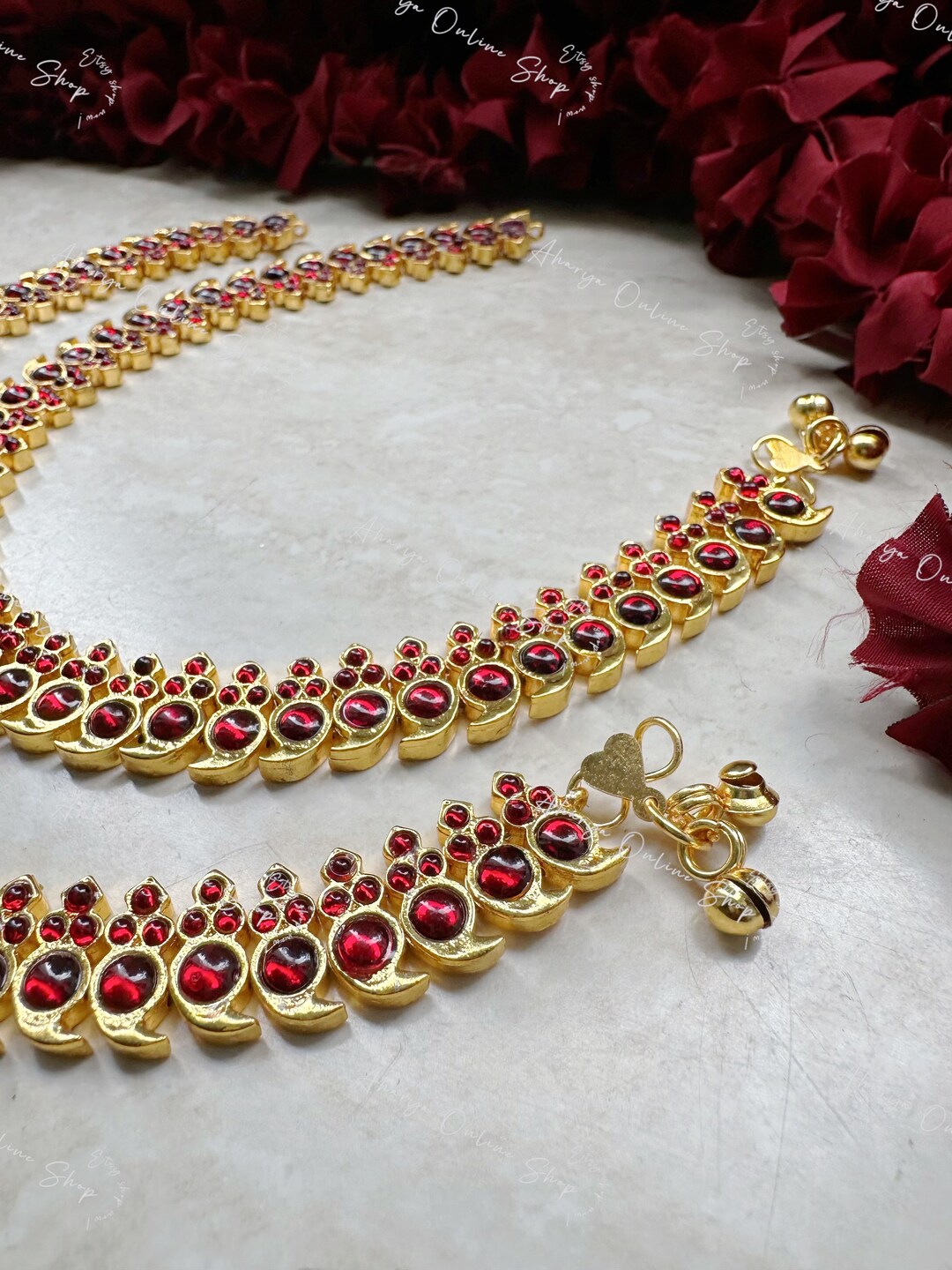 Mango Design I - Handmade Kemp Designer Anklets - Bridal Jewelry - Feet ...