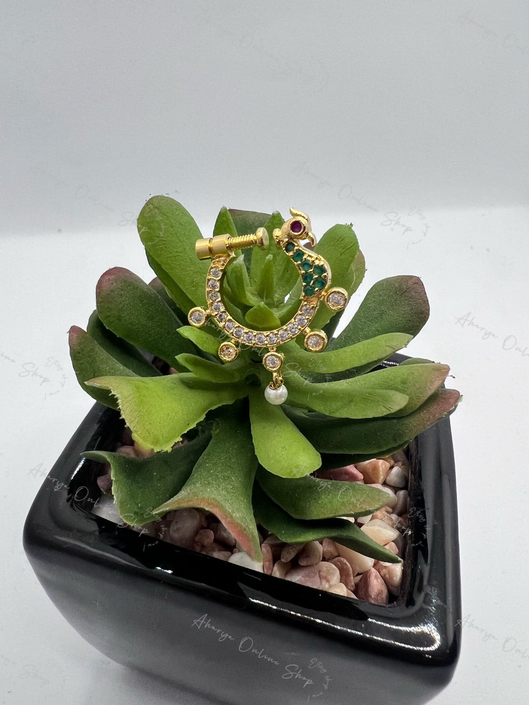 Mukkuthi - Nose Pin - Indian Jewelry - Nose Ring - Etsy