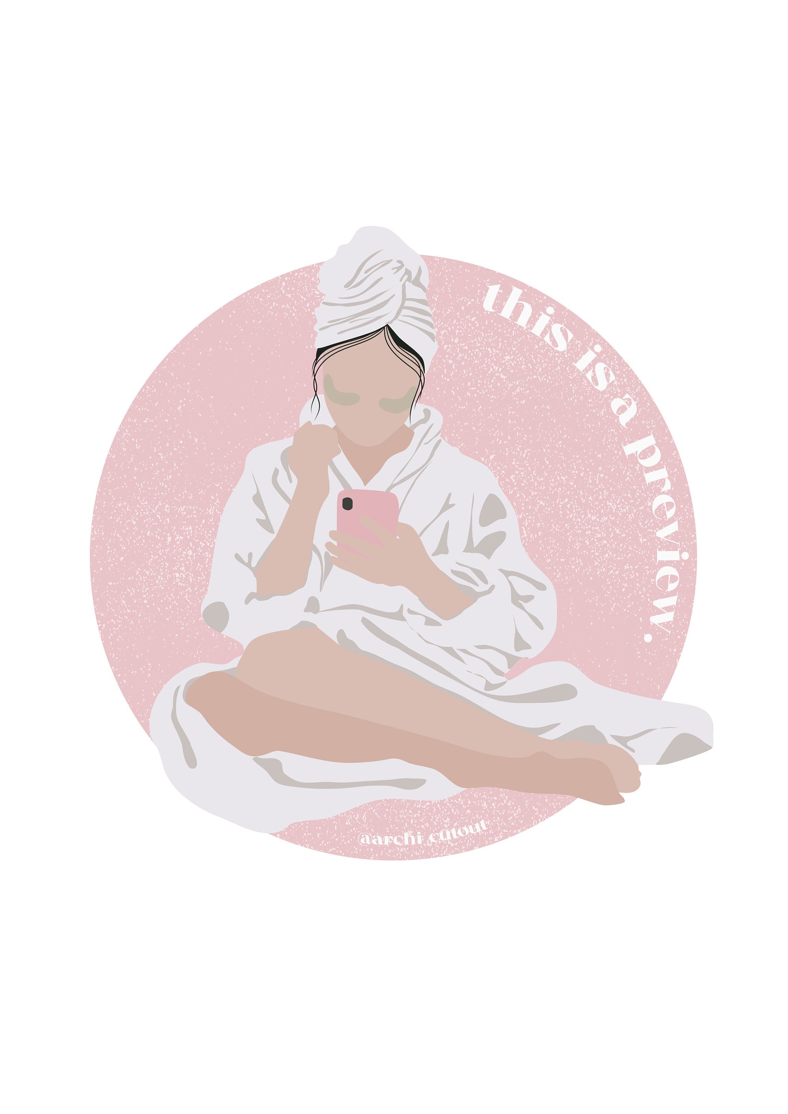 Spa Retreat Architectural Cutout Flat Vector People - Etsy