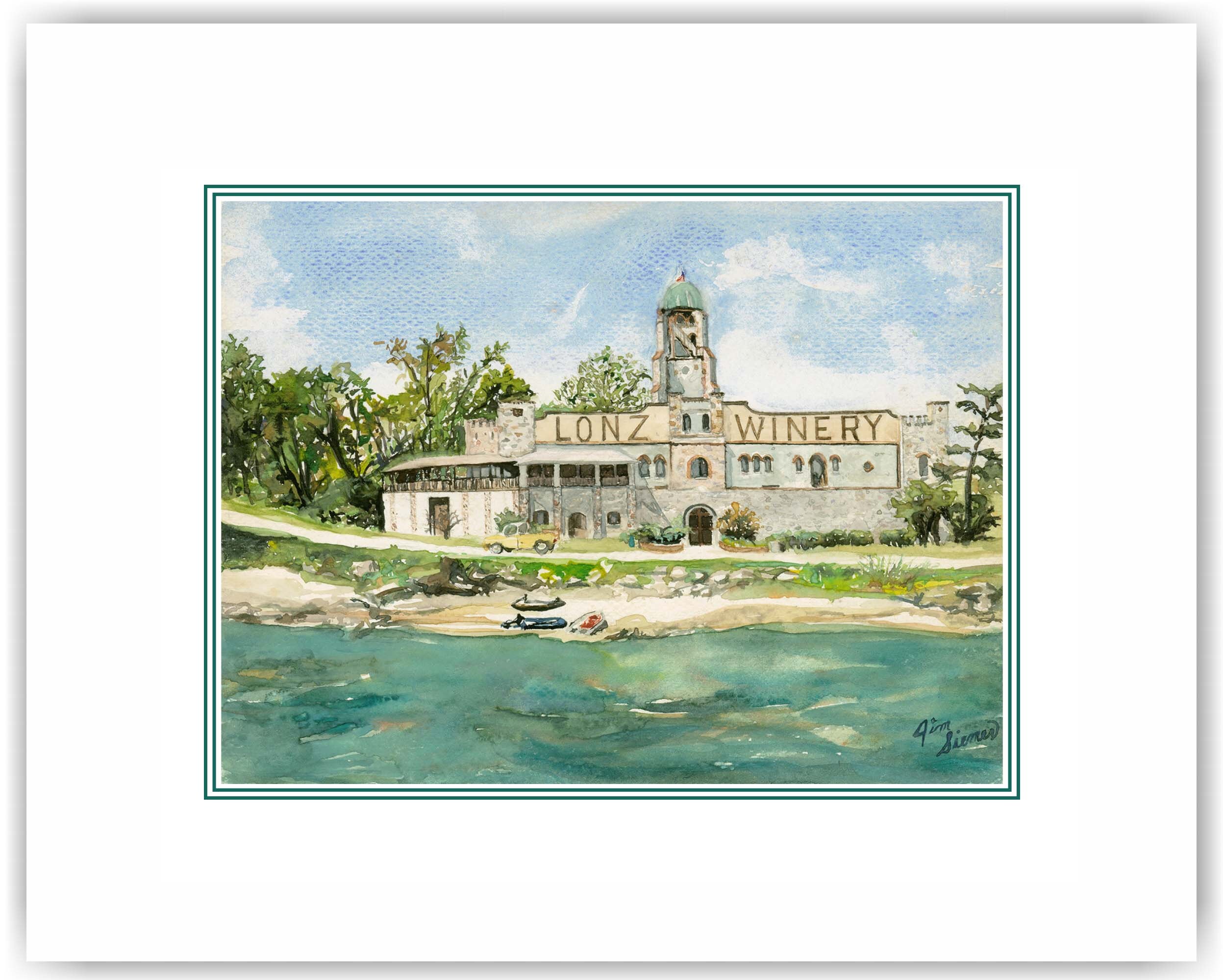 Lonz Winery, Lake Erie Watercolor, Lake Erie Art, Middle Bass Island - Etsy