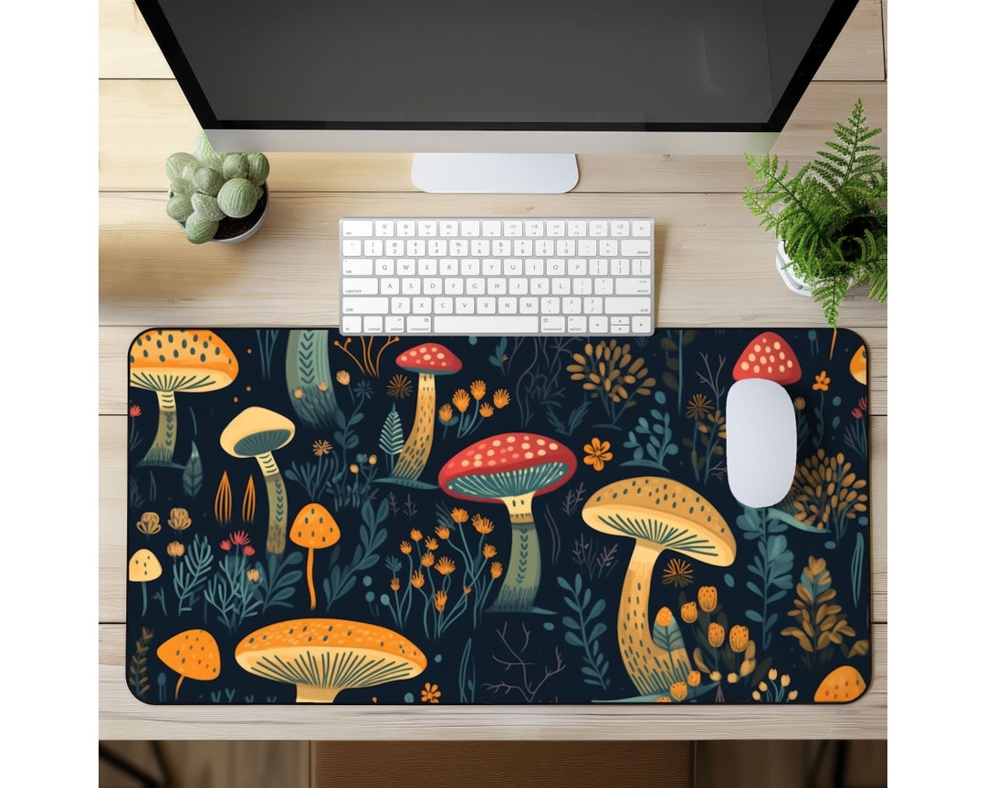 Cootagecore Mushroom Desk Mat | Cute Mushroom Desk Mat | Aesthetic ...