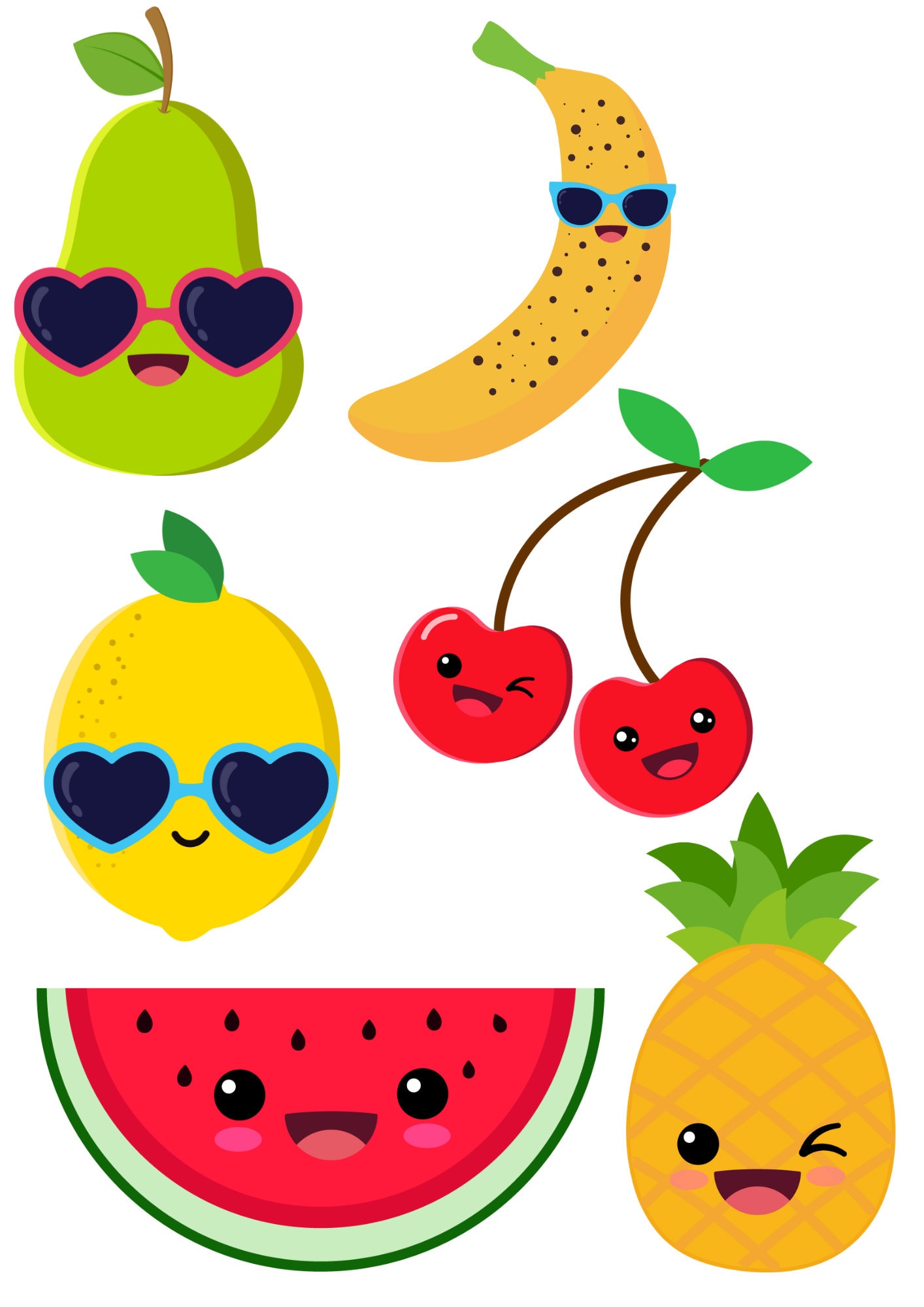 Printable Template Board for 3D Pen Model Kawaii Fruits Kawai Fruits 3D ...