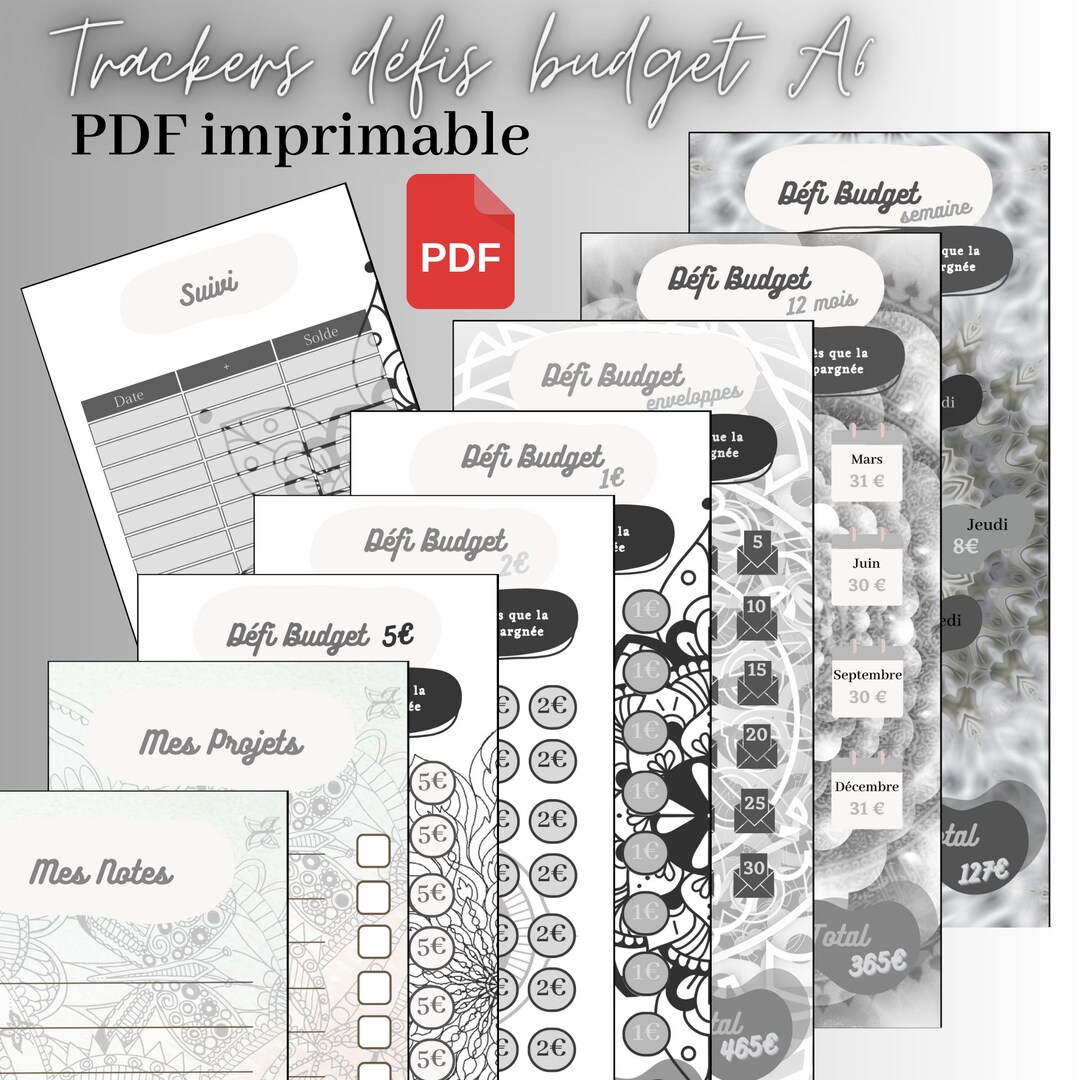 Printable Printable Mandalas save Money Manage Your Budget - Etsy