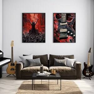 Rock Music Decor Printable Heavy Metal Wall Art | Gift for Rocker ...