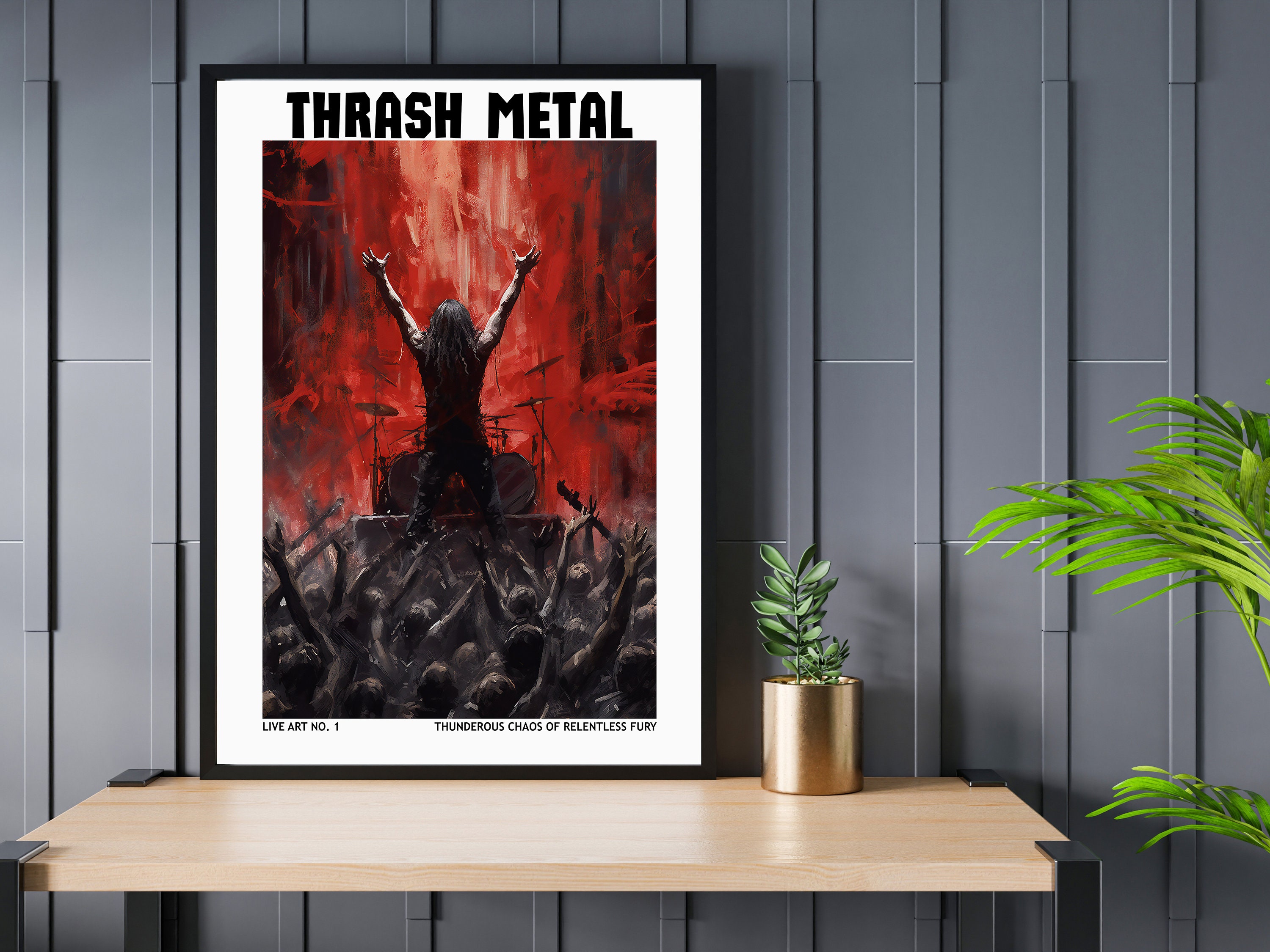 Rock N Roll Posters Wall Display Art Set Hard Rock Music Gift Prints ...