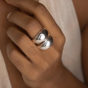 Unique Chunky Stackable Silver Rings: Bold Edgy Eccentric Jewelry ...
