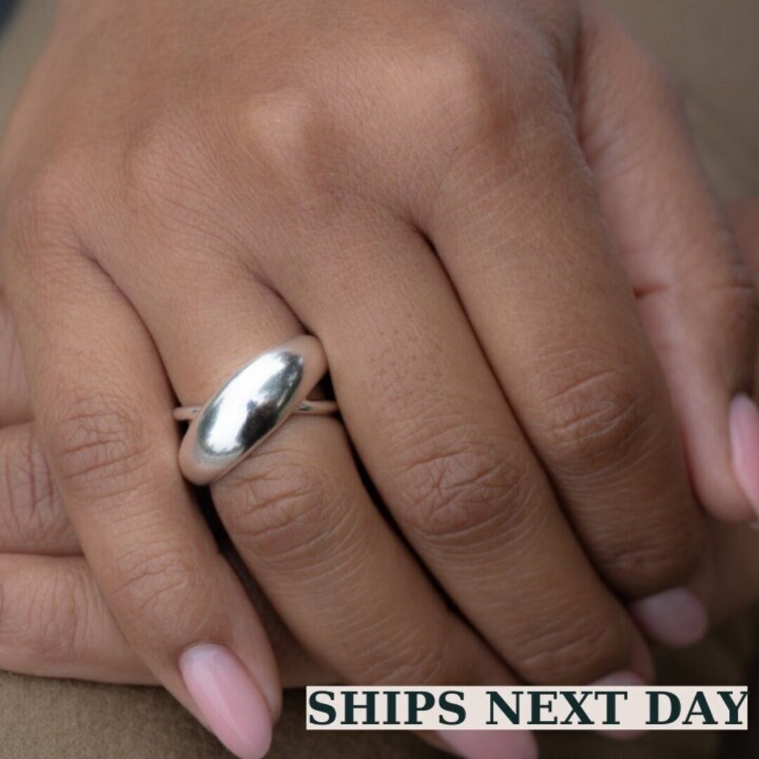 Bulky Sterling Silver Rings for Women, Thick Statement Jewelry for Her ...