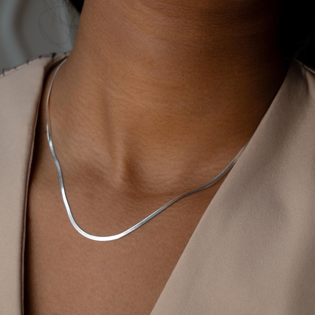 Delicate Minimalist Sterling Silver Necklace: Dainty Charm Layering ...