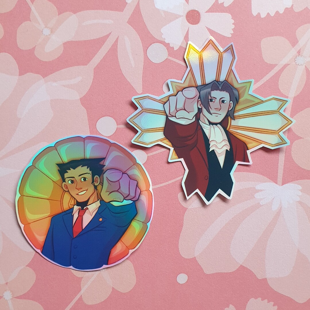 Ace Attorney Holographic Stickers defense/prosecution Badges - Etsy