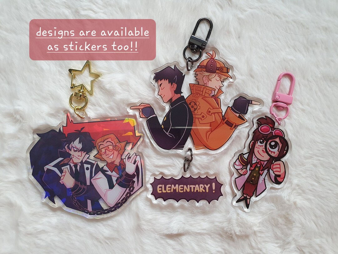 Ace Attorney Acrylic Charms ema Skye, Herlock Sholmes, Ryunosuke ...