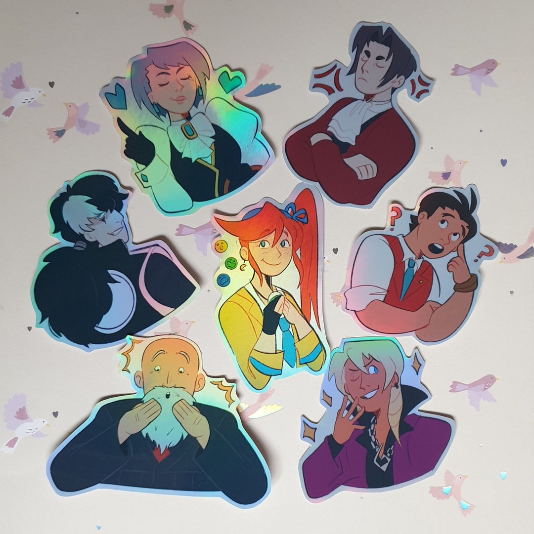 Ace Attorney Holographic Stickers - Etsy