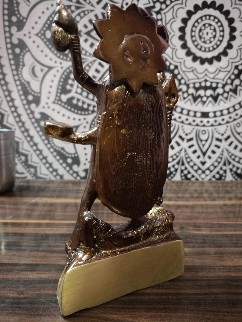 Handmade Brass Maa Kali Statue: Hindu Goddess Altar Decor - Etsy