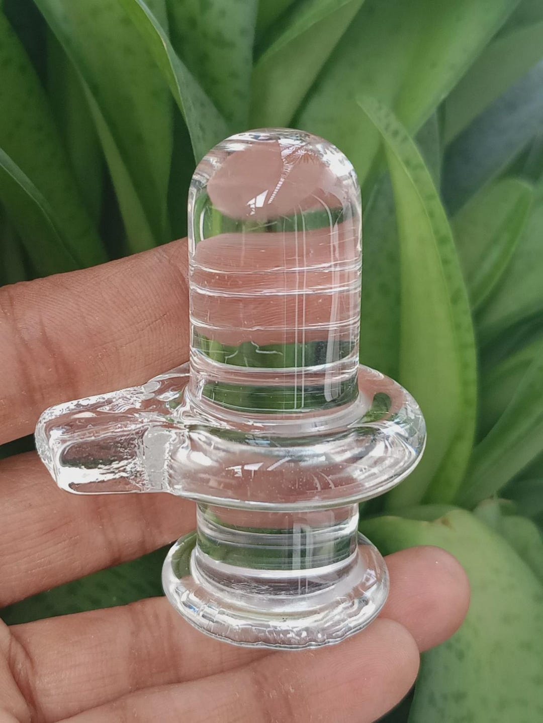 Crystal Shiva Lingam: Clear Quartz Shivling, Hindu Prayer Statue 60g ...