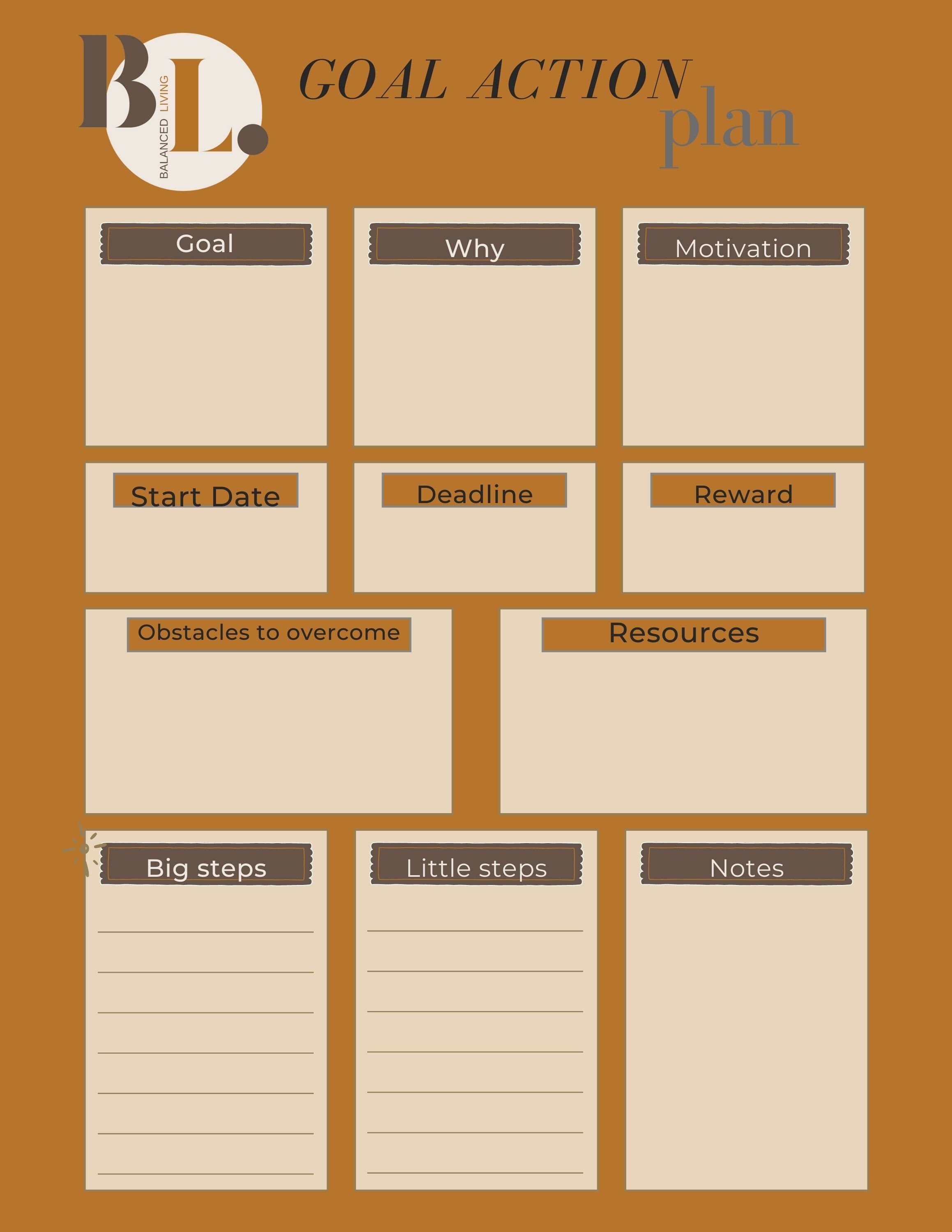 Digital Goal Action Plan - Etsy